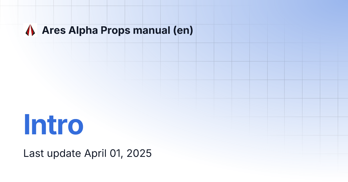 Intro | Ares Alpha Props manual (en)