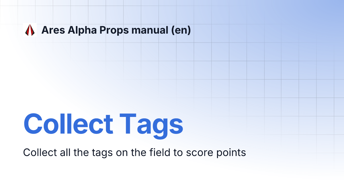 Collect Tags | Ares Alpha Props manual (en)